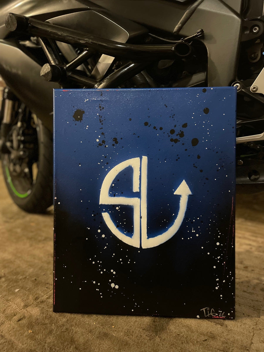 Str8up_TIG's Painting - Canvas Blue Slap – Straight Up Familia